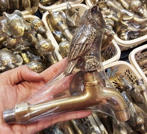 Brass Long Tap Faucet Owl Spigot Bird Wash Bowl Basin Water Home Decor ...