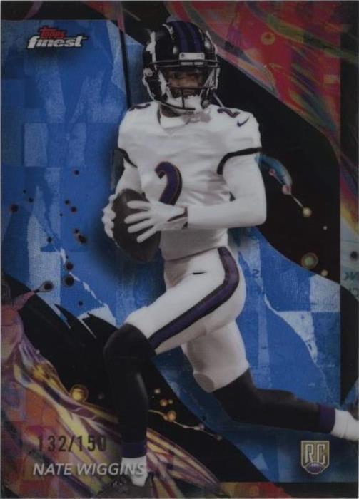 2024 Topps Finest - Uncommon Nate Wiggins #151 Blue Refractor /150 (RC ...