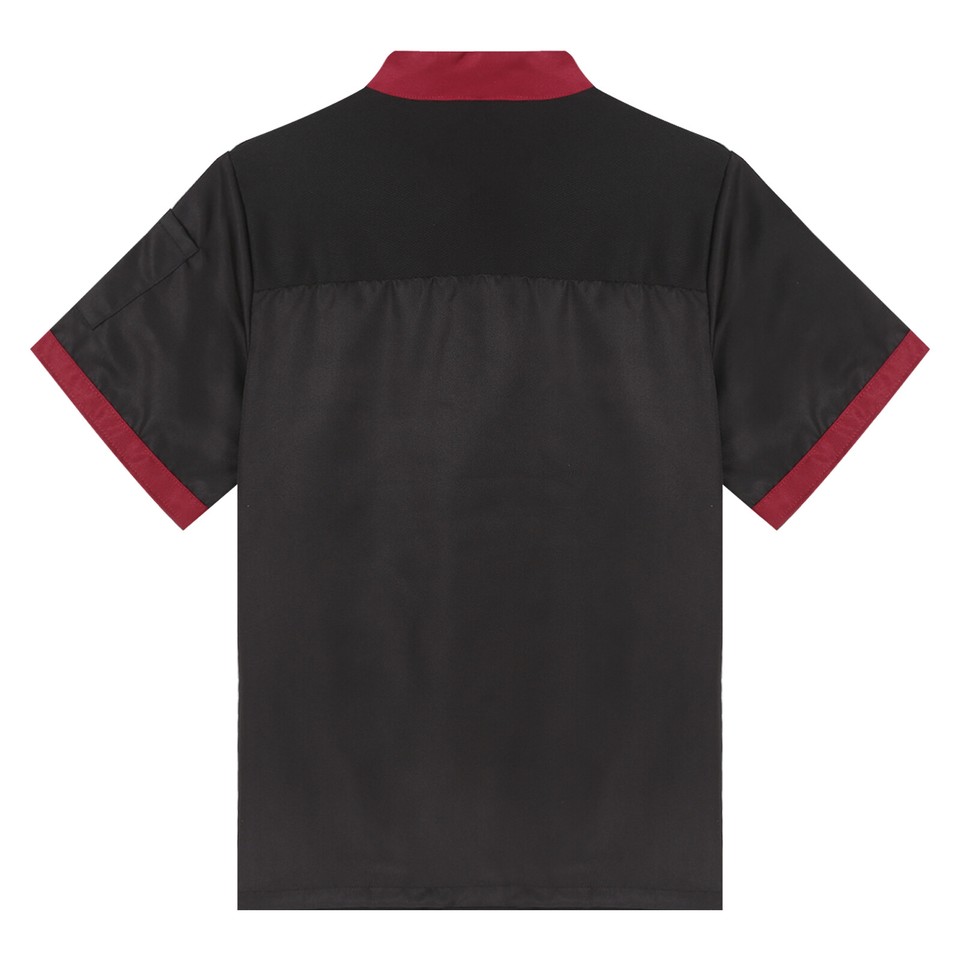 Men's Chef Coat Uniform Short Sleeve Cook Jacket Restaurant Kitchen ...