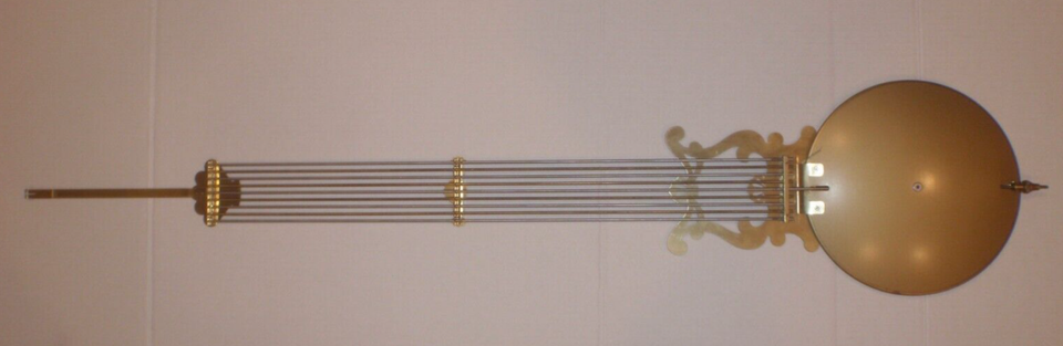 Grandfather Clock Brass Lyre Bar Pendulum Beautiful Hermle Urgos ...