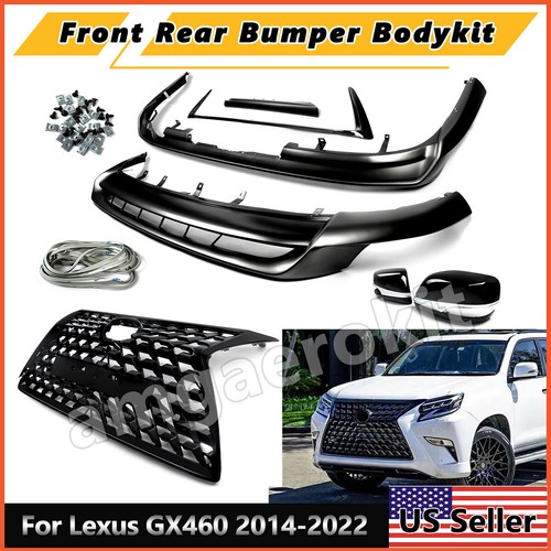 Gloss Black Body Kit For Lexus GX460 2014-2022 Front Rear Bumper ...