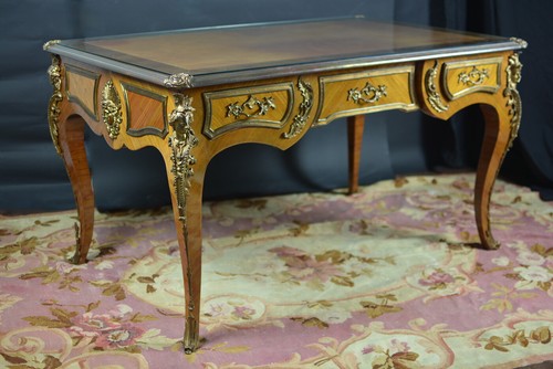 Antique Flat Desk Minister Charles Cressent Louis XV Gilded Bronze ...
