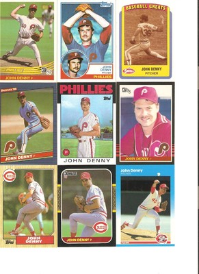 18 CARD JOHN DENNY BASEBALL CARD LOT 200 | eBay