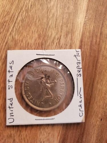 Vintage 1920's UNITED STATES CREAM SEPARATOR ADVERTISING TOKEN NICKEL ...