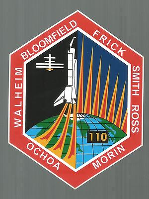 NASA SHUTTLE ATLANTIS STS-110 CREW PATCH SPACE DECAL STICKER 4 1/2" | eBay