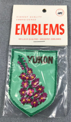 Vtg Yukon Territory Canada Fireweed Floral Emblem Embroidered Patch ...