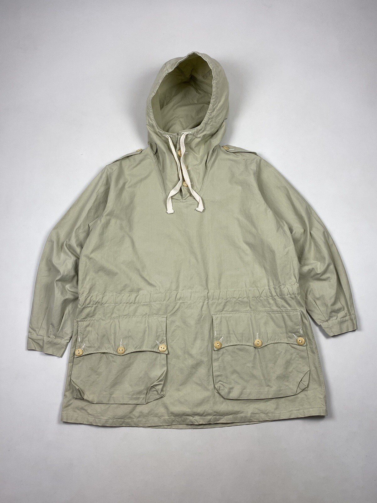 1940s 1950s Swedish Army WW2 Snow Anorak Smock - Gem
