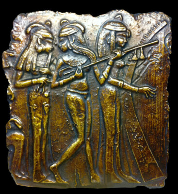 Egyptian Dancing Girls sculpture relief in Dark Bronze Finish | eBay