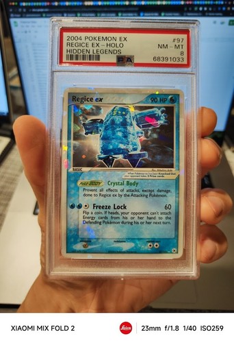Pokémon TCG Regice EX (97/101) EX Hidden Legends PSA 8 NM Mint ...