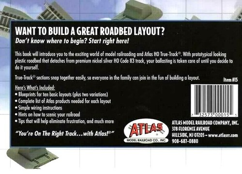 Atlas #15 HO Blueprints for 10 True-Track Layouts How-to Softcover Book ...