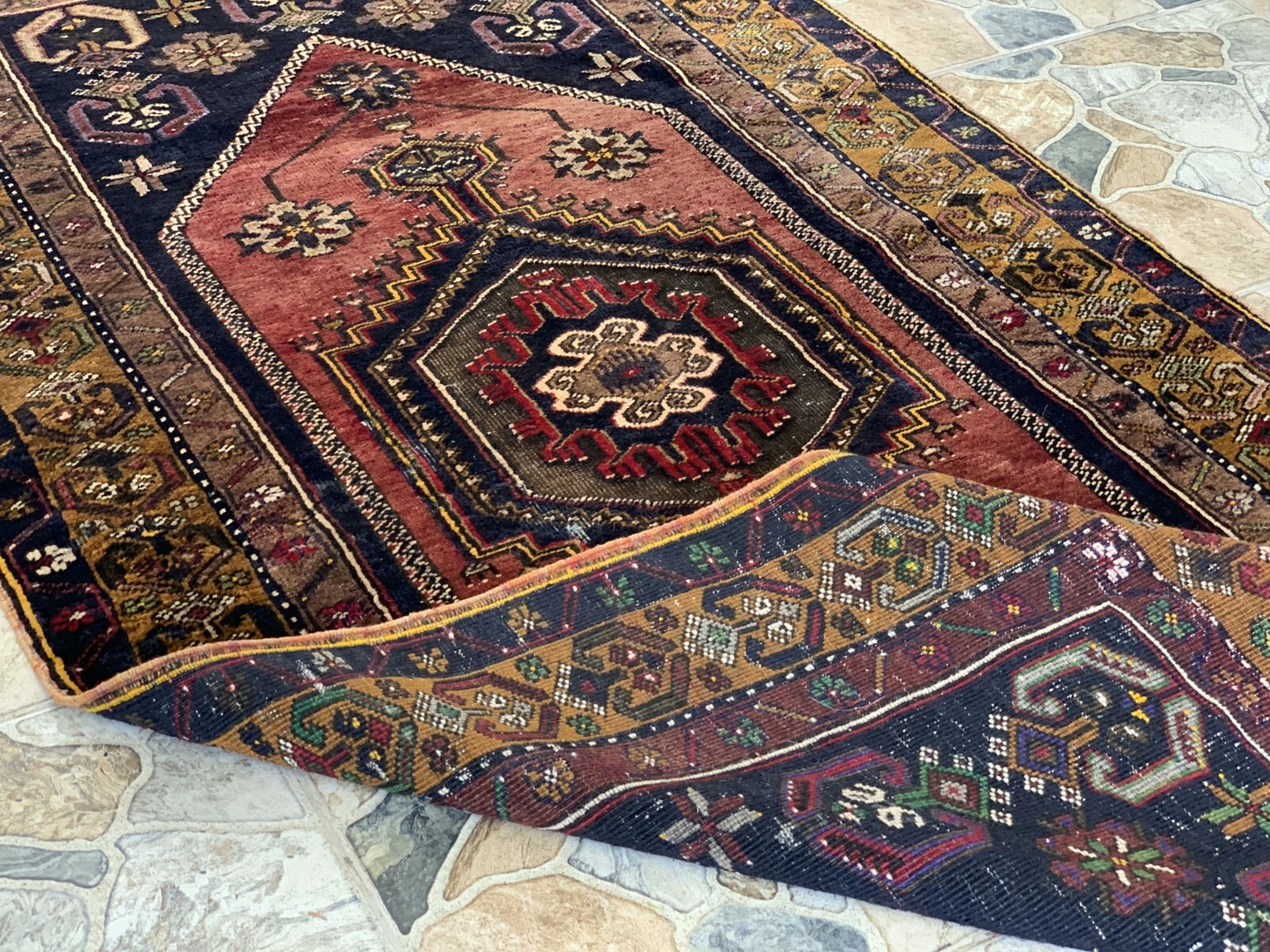 Geometric Turkish Vintage Rug,Farmhouse Vintage Anatolian Village Rug 3 ...