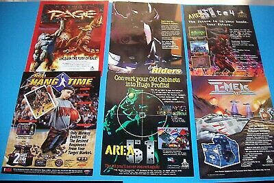 Arcade FLYERS T-Mek Area 51 Site 4 Hang Time Primal Rage Cool Riders ...