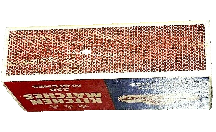 VINTAGE EMPTY FIRE CHIEF SAFTEY MATCHES KITCHEN SYLE MATCHES BOX WAS ...