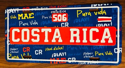 Costa Rica Novelty Car License Plate Pura Vida, Mae, Diay, Que dicha ...
