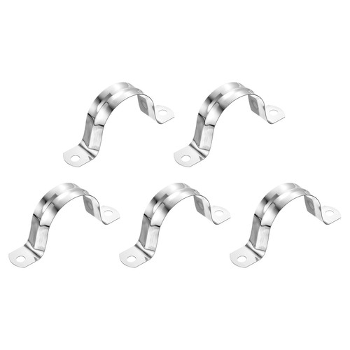 5Pcs 45mm Rigid Pipe Straps 2 Hole U-Shaped Bracket Clamps 201 ...