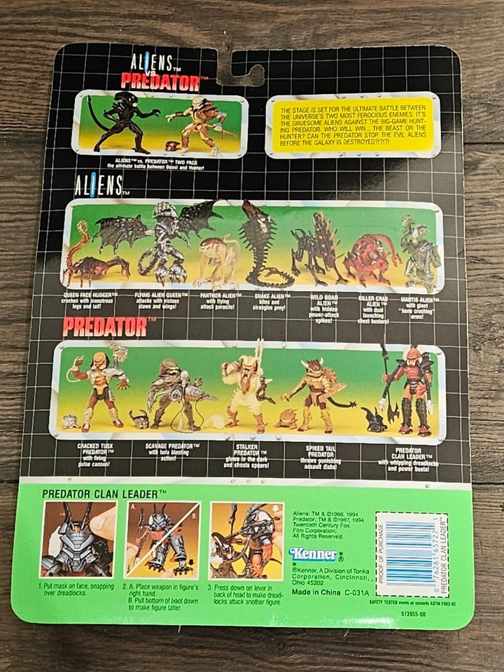 Vintage 1994 Kenner PREDATOR CLAN LEADER DELUXE Figure NEW PRISTINE! | eBay