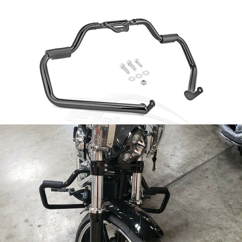 Front Engine Guard Crash Bar For Harley Softail Slim FLSL Deluxe FLDE ...