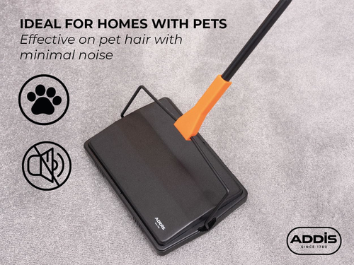 Addis Carpet Sweeper Manual Roller Floor Cleaning for Hard Floors and ...