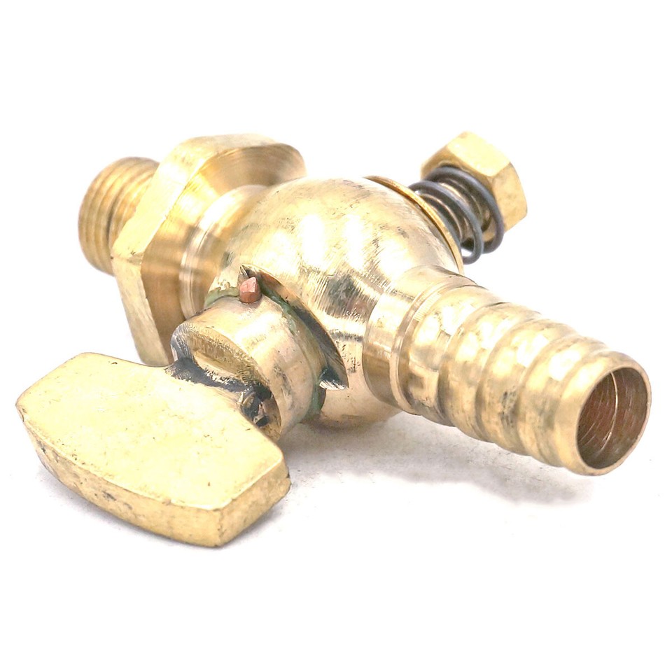 1/8"-1/2" BSP Male to 8/10mm Barbed Brass Drain Petcock Shut Off Tap ...