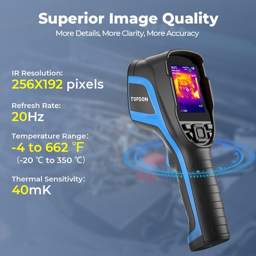 TOPDON 256x192 IR High Resolution Thermal Imaging Camera TC001 TC002 ...