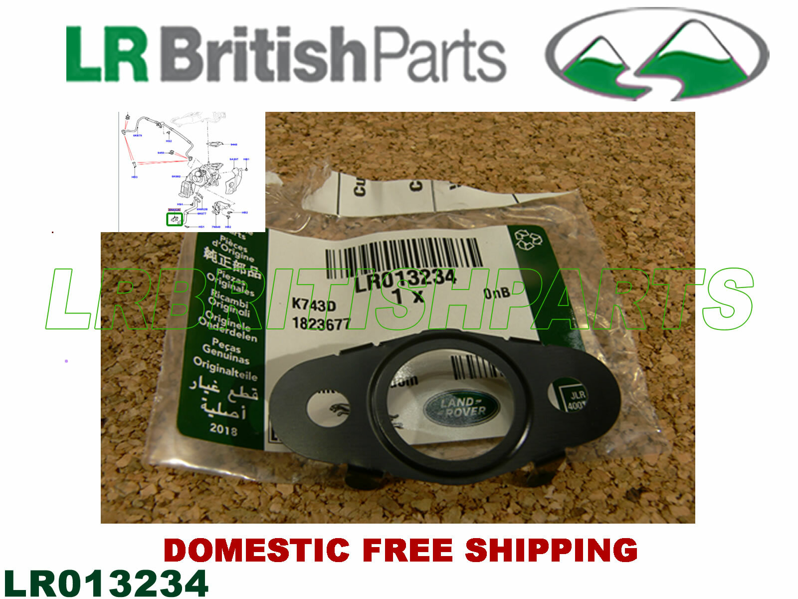 GENUINE LAND ROVER TURBOCHARGER OIL RETURN HOSE GASKET 3.0L DIESEL ...
