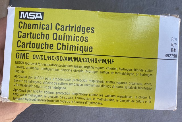 MSA 492790 Chemical Cartridge Olive Threaded PK 10 4lr63 for sale ...