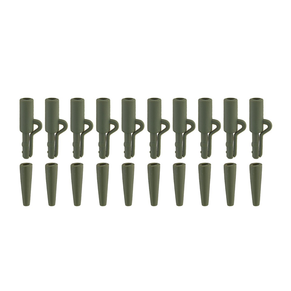 32PC CARP FISHING END TACKLE WEIGHT LEAD CLIPS QUICK CHANGE SWIVELS RIG ...