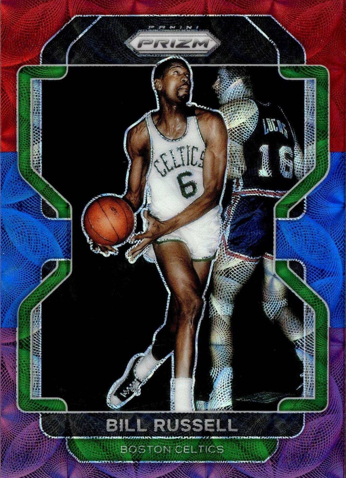 2021-22 Panini Prizm - Bill Russell #254 Choice Red Blue & Purple Prizm ...