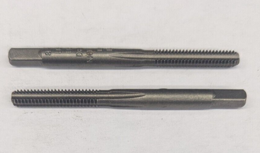 2 Magna 8 - 32 NC Hand Bottoming Taps CS Carbon Steel USA NOS #8-32 ...