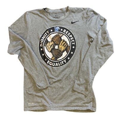 Nike Memphis Tigers Dignity Respect Equality Long Sleeve Shirt Gray ...