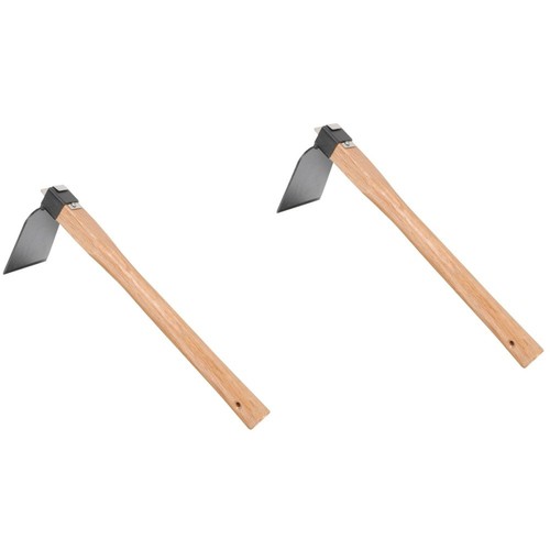 2 Pieces Wooden Hoe Landscaping Tools Hand Digging Flower Planting | eBay