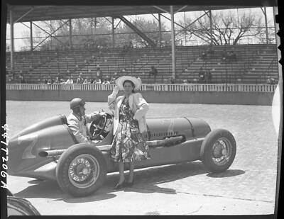 Wasson Model and Jimmy Jackson on Track 1947 MOTOR RACING OLD PHOTO ...