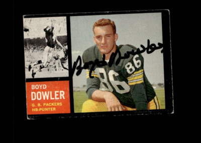Boyd Dowler 1962 Topps Packers authentic autographed card | eBay