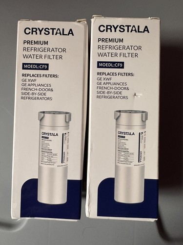 (2 Pk) Crystala Premium Refrigerator Water Filters CF9 fits GE XWF, New ...