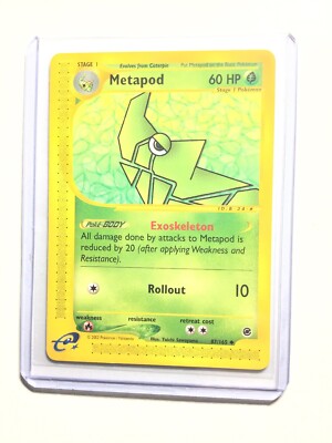 METAPOD - 87/165 - Expedition Base Set - Uncommon - Pokemon Card - NM ...
