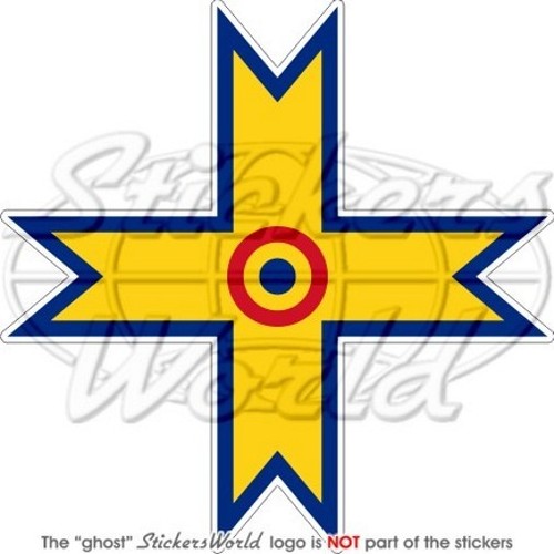 ROMANIA Romanian AirForce WWII Aircraft Roundel 4'' 100mm Vinyl Sticker ...