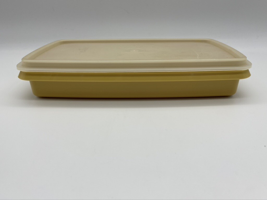 Vintage Tupperware Deli Meat Keeper 816 Container 817 Lid Harvest Gold ...