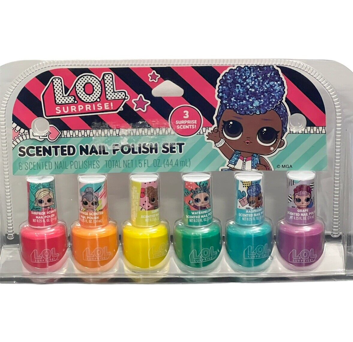 Taste Beauty LOL Surprise Scented Nail Polish Set of 6 Non Toxic Mini ...