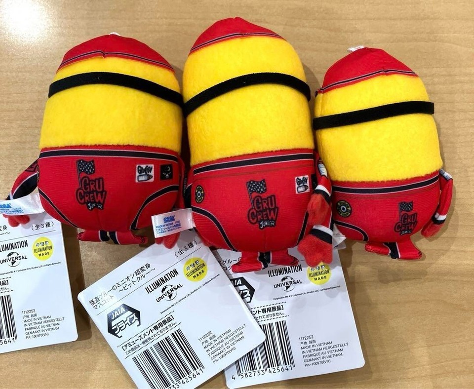 RARE Minions Plush Mascot Pit Crew ver. 2024 ALL Set of 3 from JAPAN | eBay