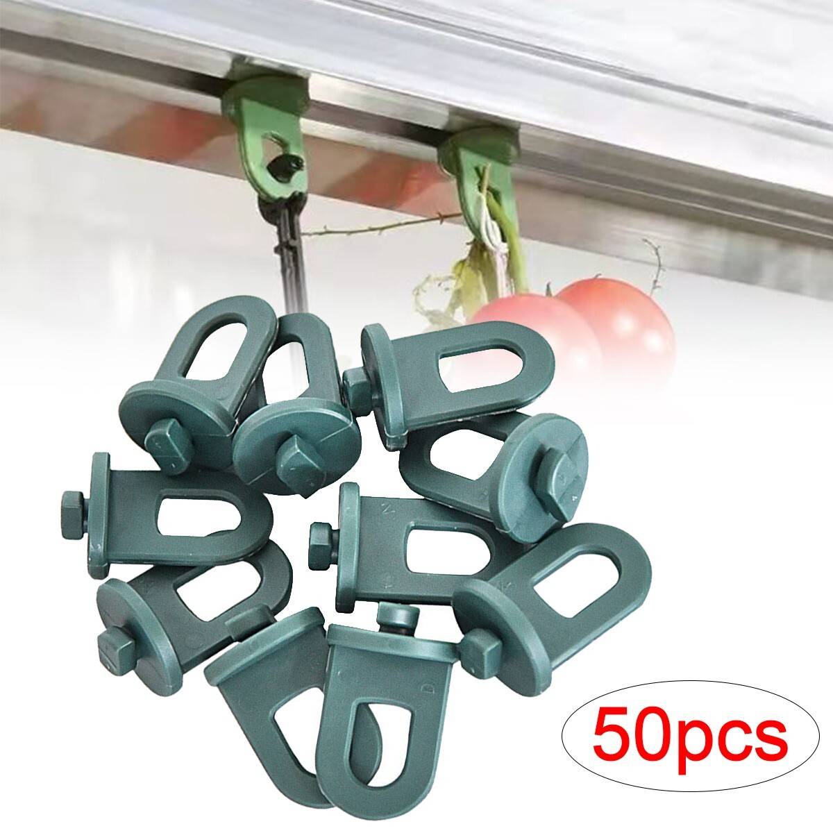 50X Plastic Greenhouse Hanging Crop Hooks Hangers Clip Garden ...