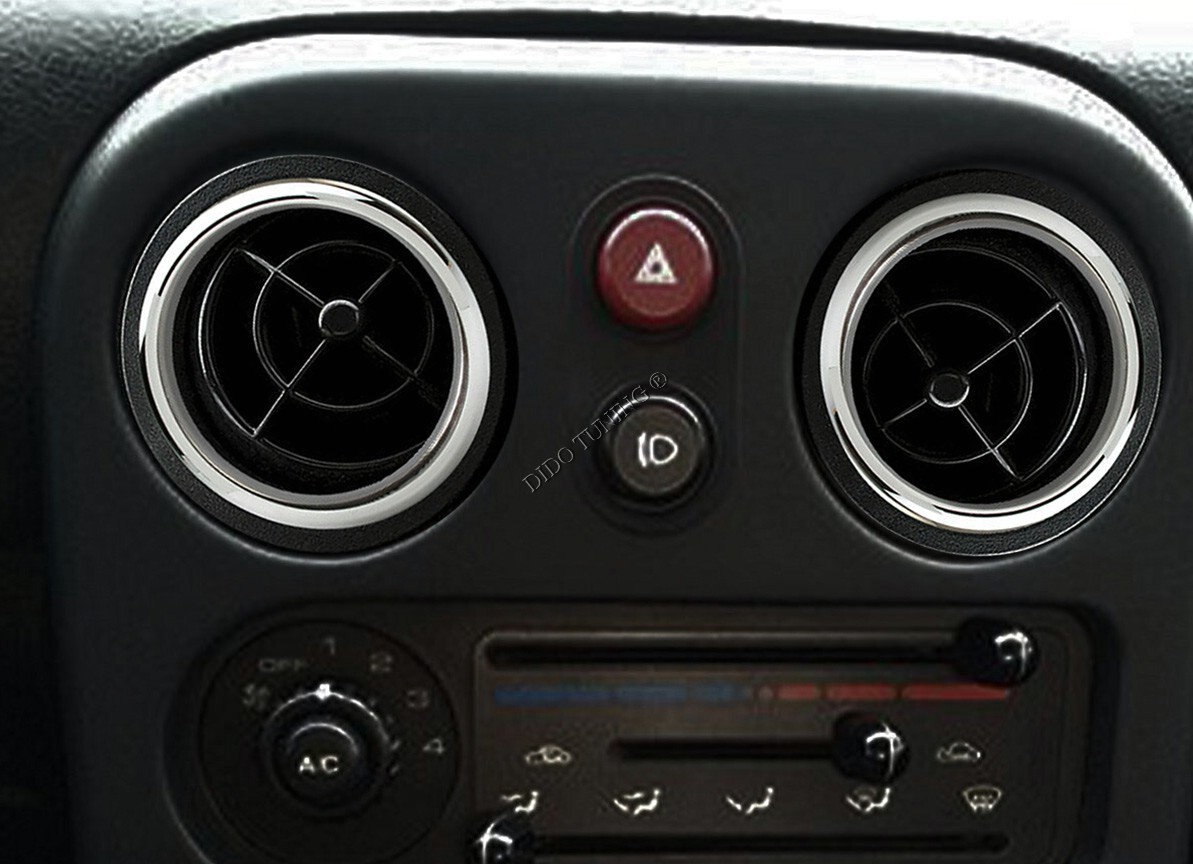 For Mazda MX5 MX-5 1989-2005 Chrome vent rings Real aluminum surrounds ...