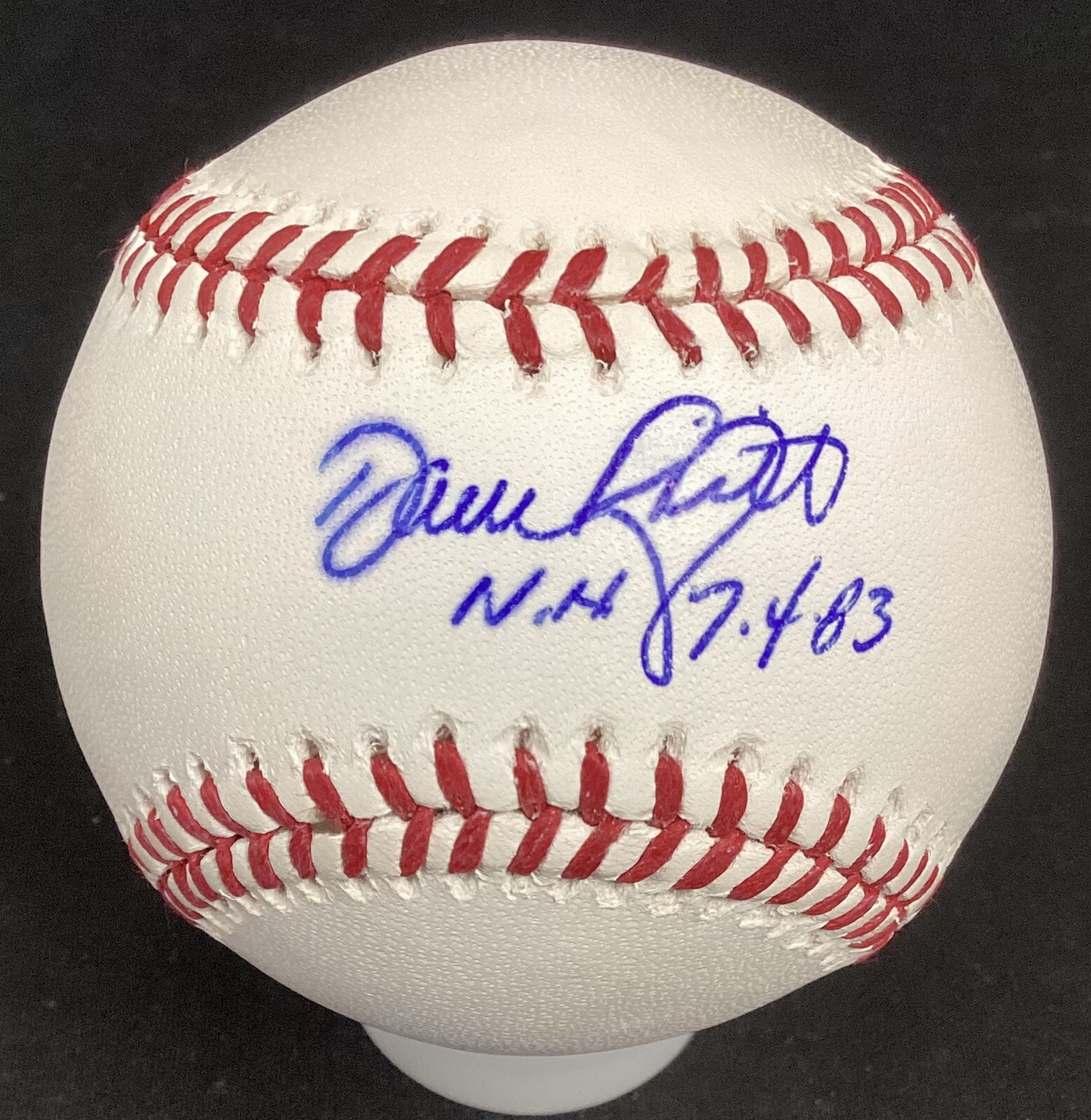 Dave Righetti Signed Baseball OMLB Yankees No Hit 7/4/1983 Inscr ...
