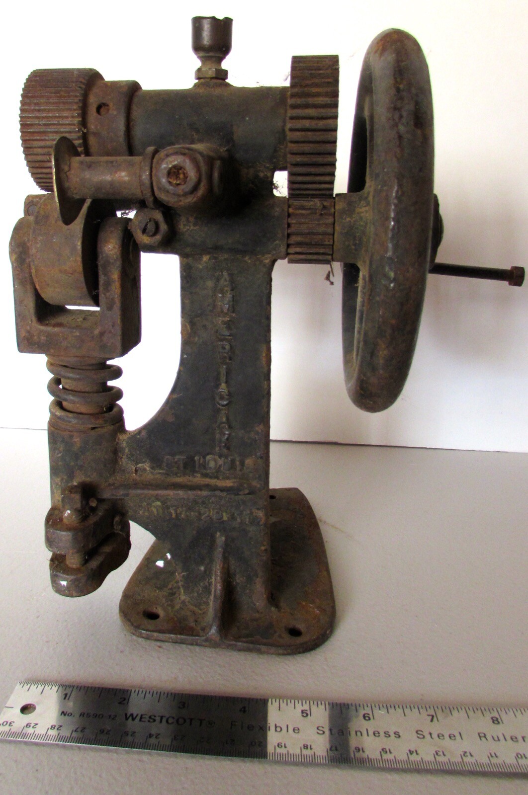 Vintage American Hand Crank Leather Splitting Skiver Tool Antique St ...