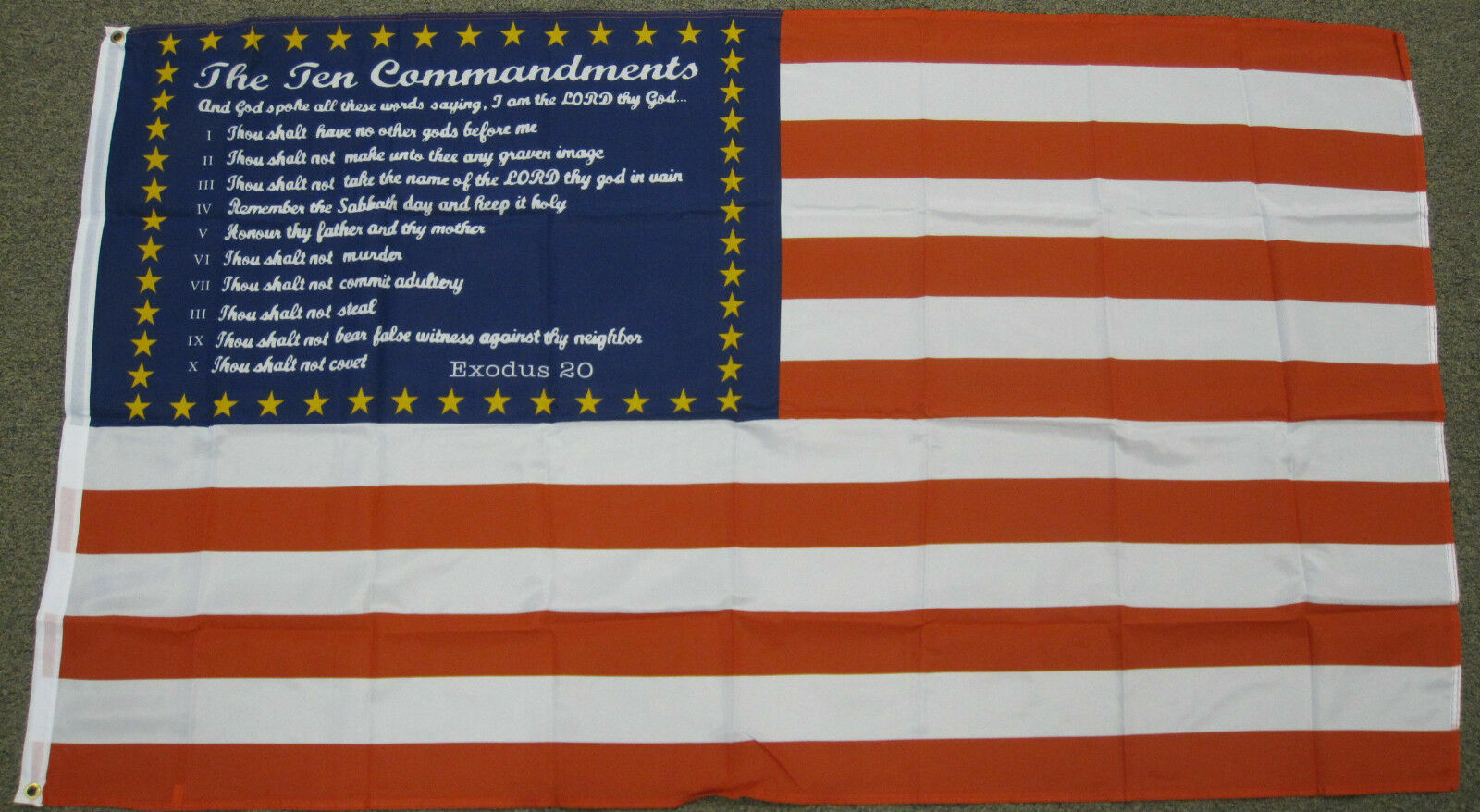 3X5 10 COMMANDMENTS USA FLAG TEN BIBLE RELIGOUS US F009 | eBay
