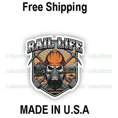 Rail Life Railroad Worker Vinyl Decal Sticker A | eBay