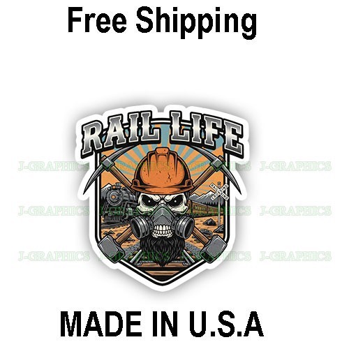 Rail Life Railroad Worker Vinyl Decal Sticker A | eBay