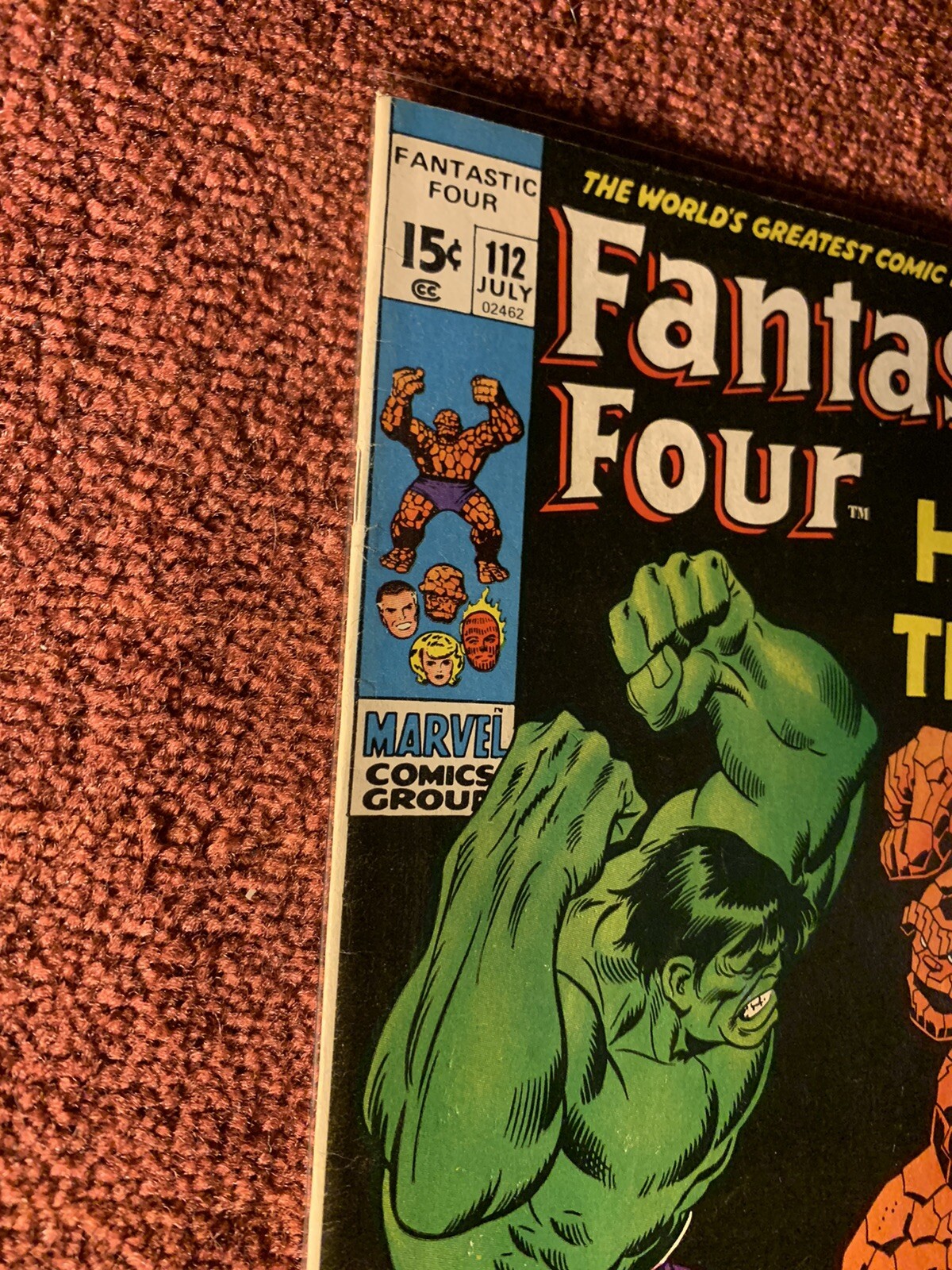 Fantastic Four #112 Hulk vs. Thing Classic Cover Marvel Comics 1971 | eBay