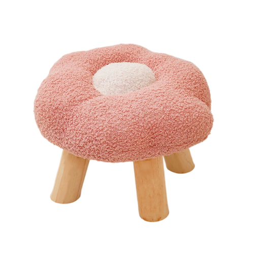 Footrest Pouf Cartoon Flower Shaped Sofa Footstool for Playroom Bedside ...