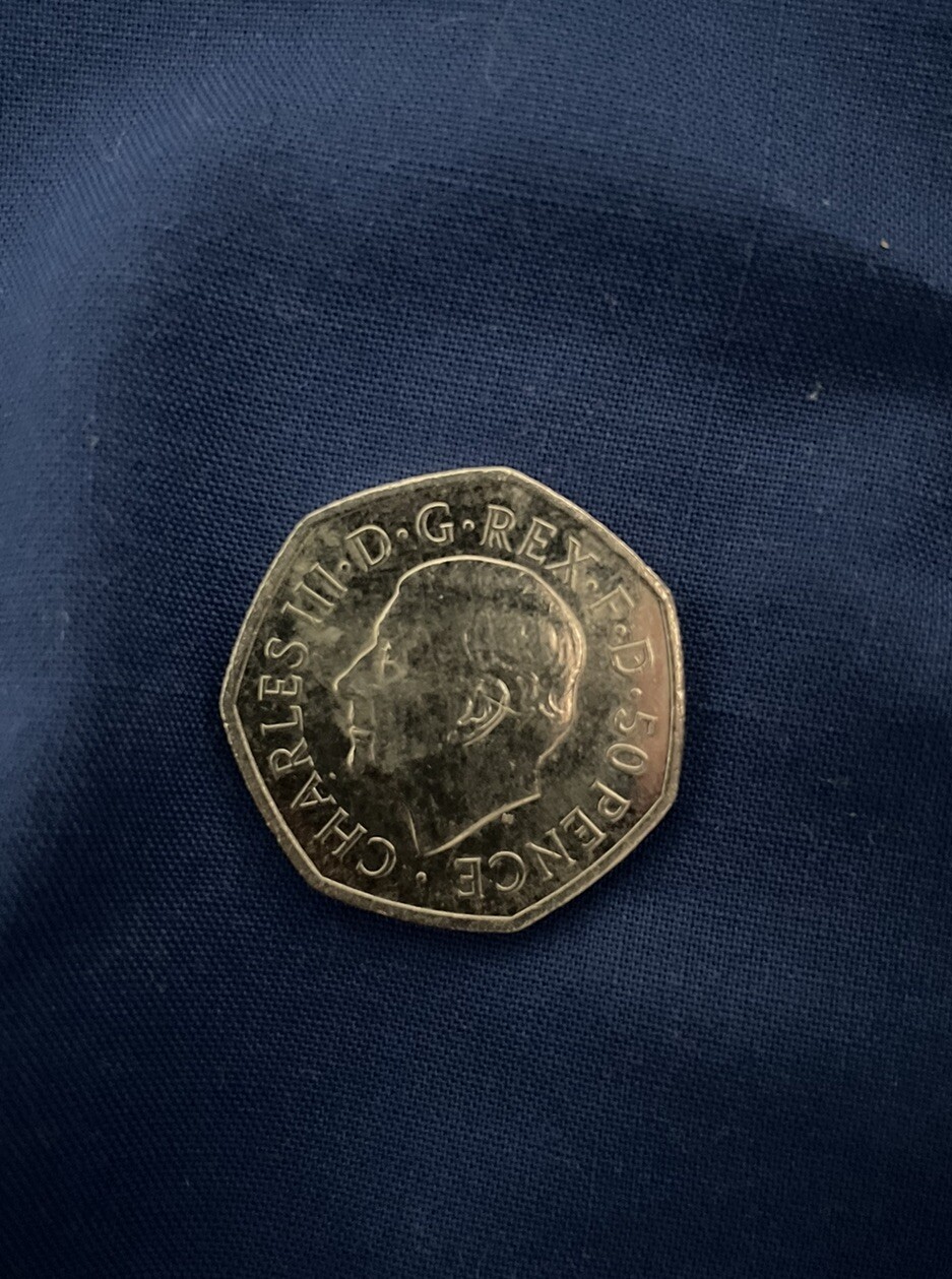 **SUPER RARE** King Charles III 50p Coin Celebrating the New King 2022 ...