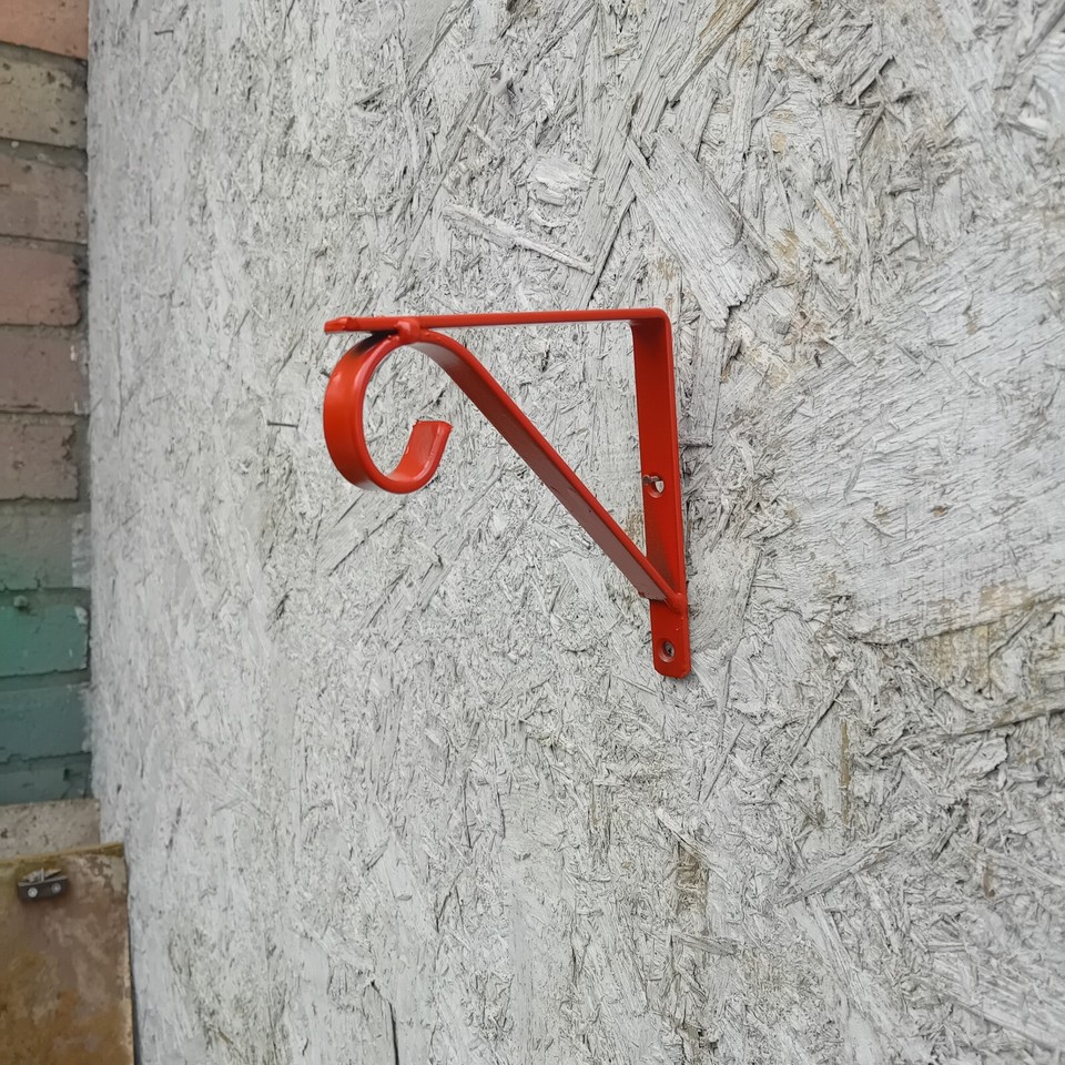 2x STRONG Handmade Hanging Wind Chime / Feeder Brackets 5" NEW - RED ...